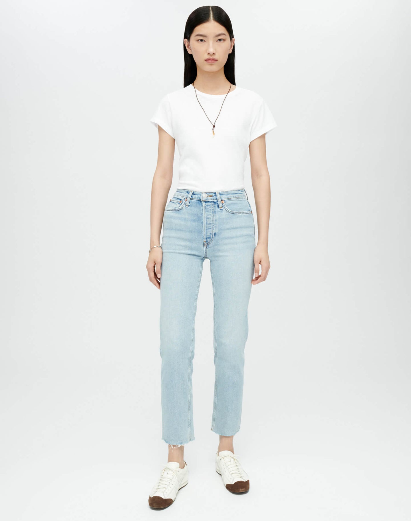 RE/DONE Jeans | Comfort Stretch High Rise Stove Pipe in Mid 90s