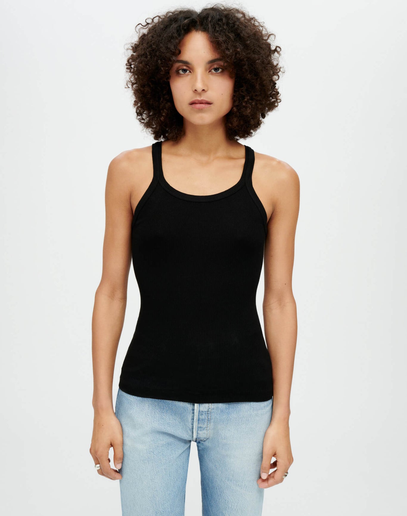 RE/DONE | Ribbed Tank in Black