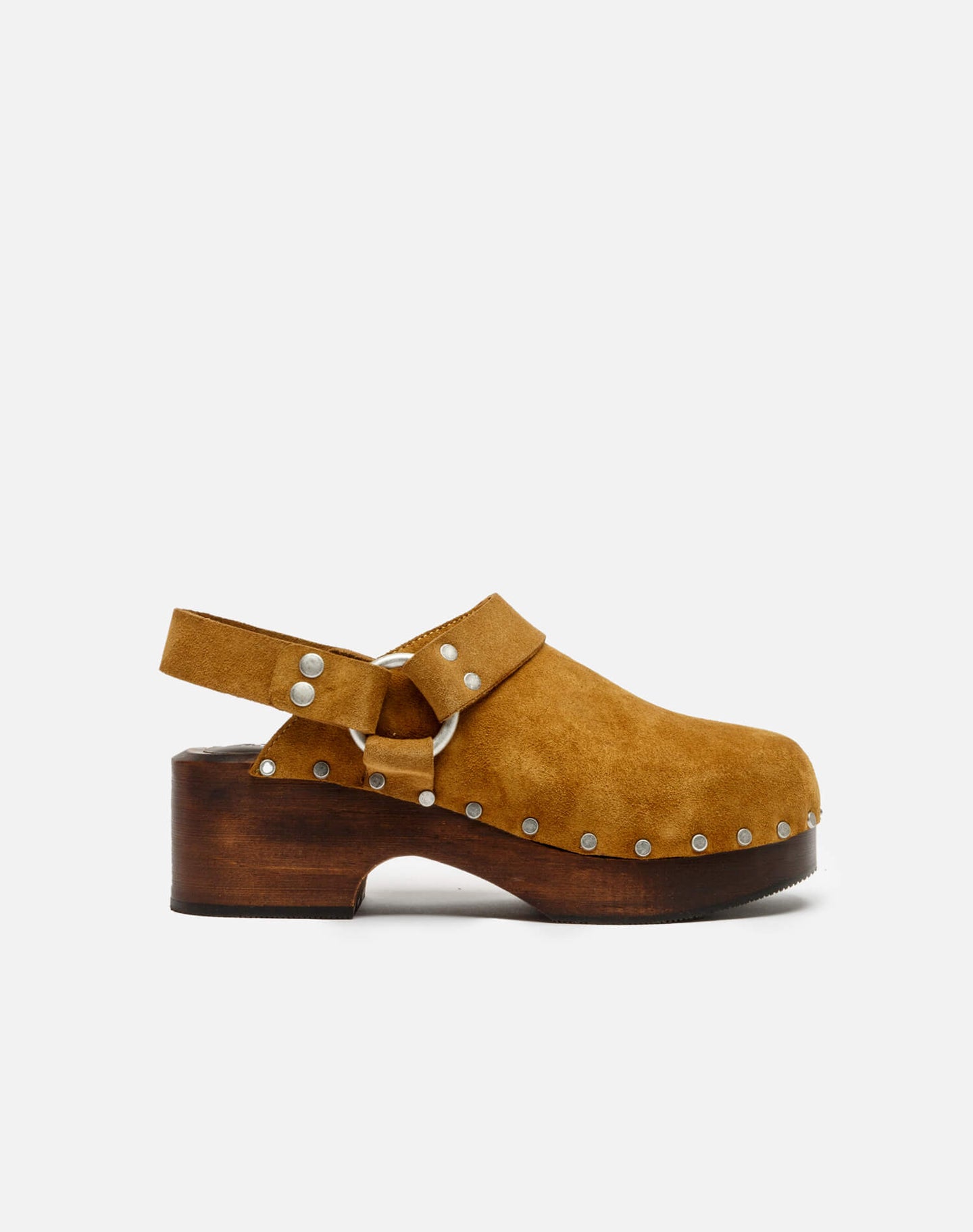 RE/DONE | 70s Studded Slingback Clog - Cuoio Suede