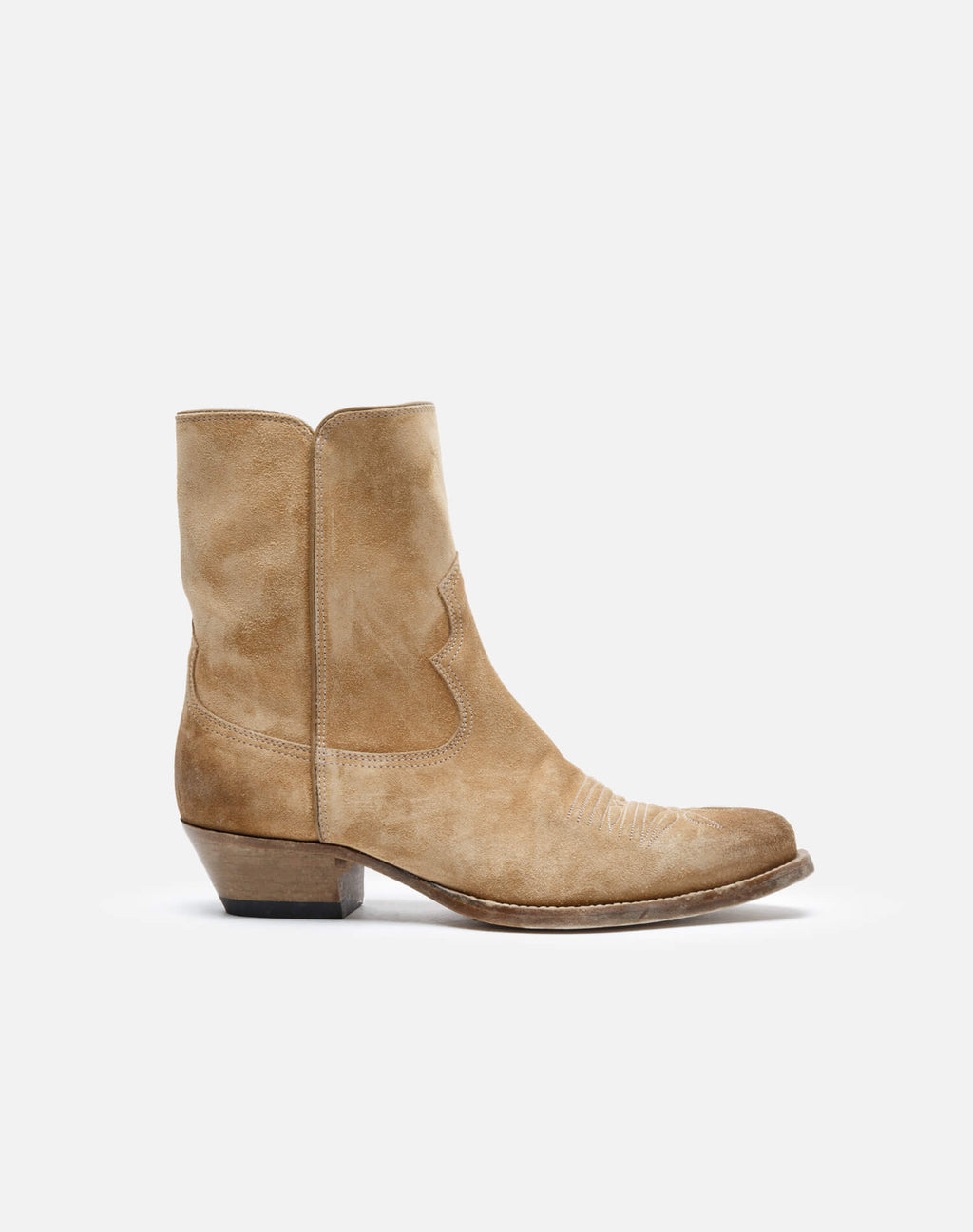 RE/DONE | Western Boot in Tan Suede