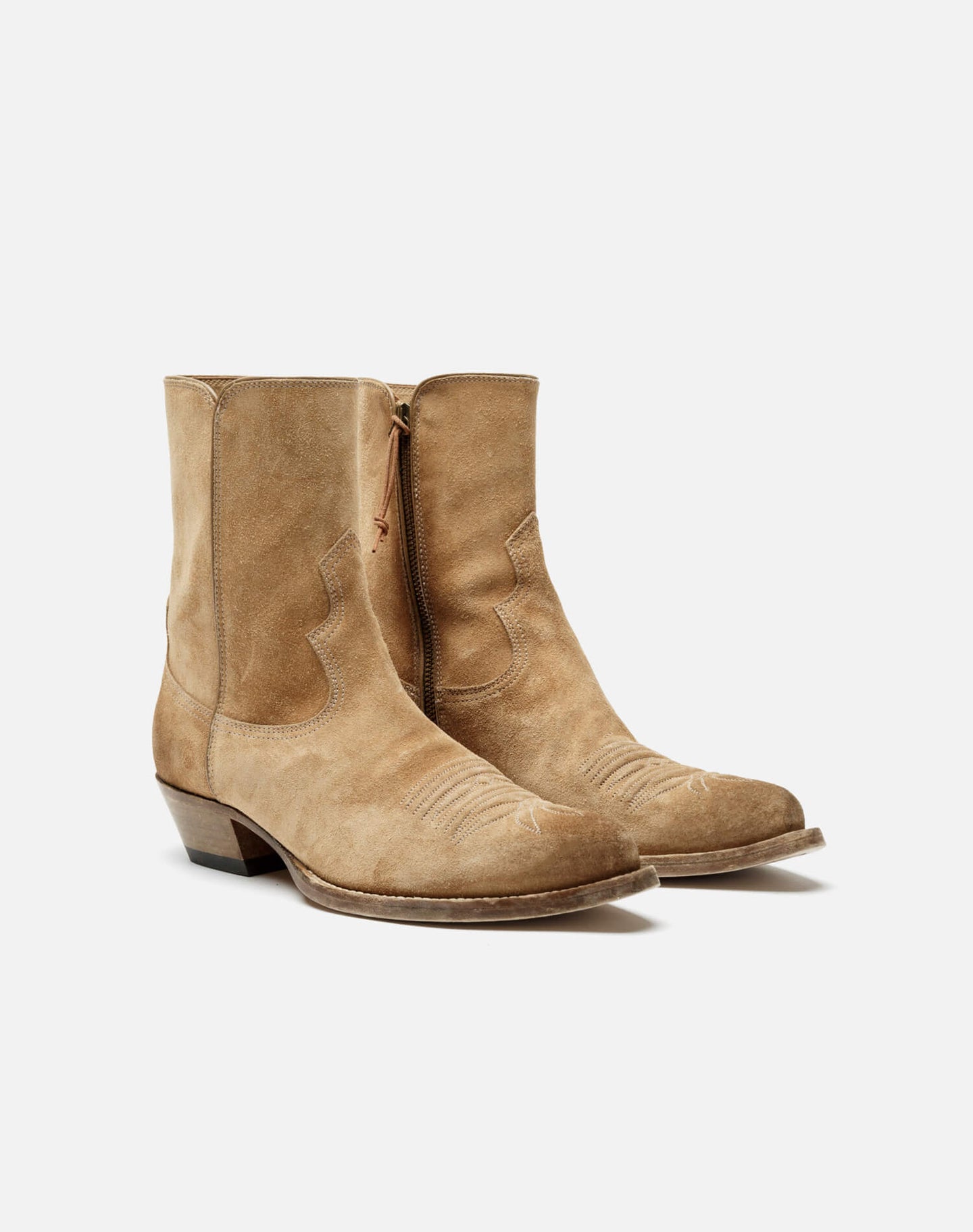 RE/DONE | Western Boot in Tan Suede