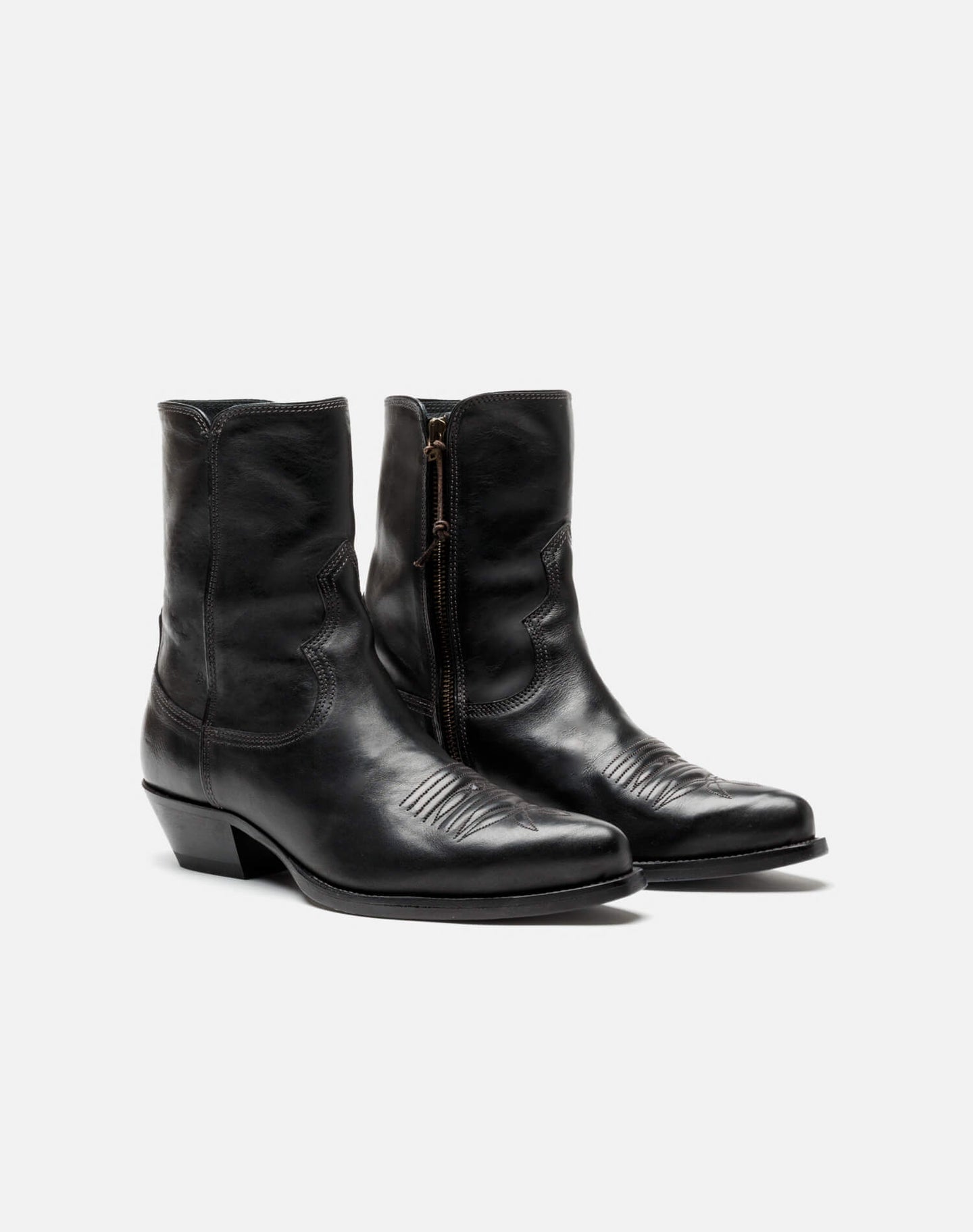 RE/DONE | Western Boot in Black Leather