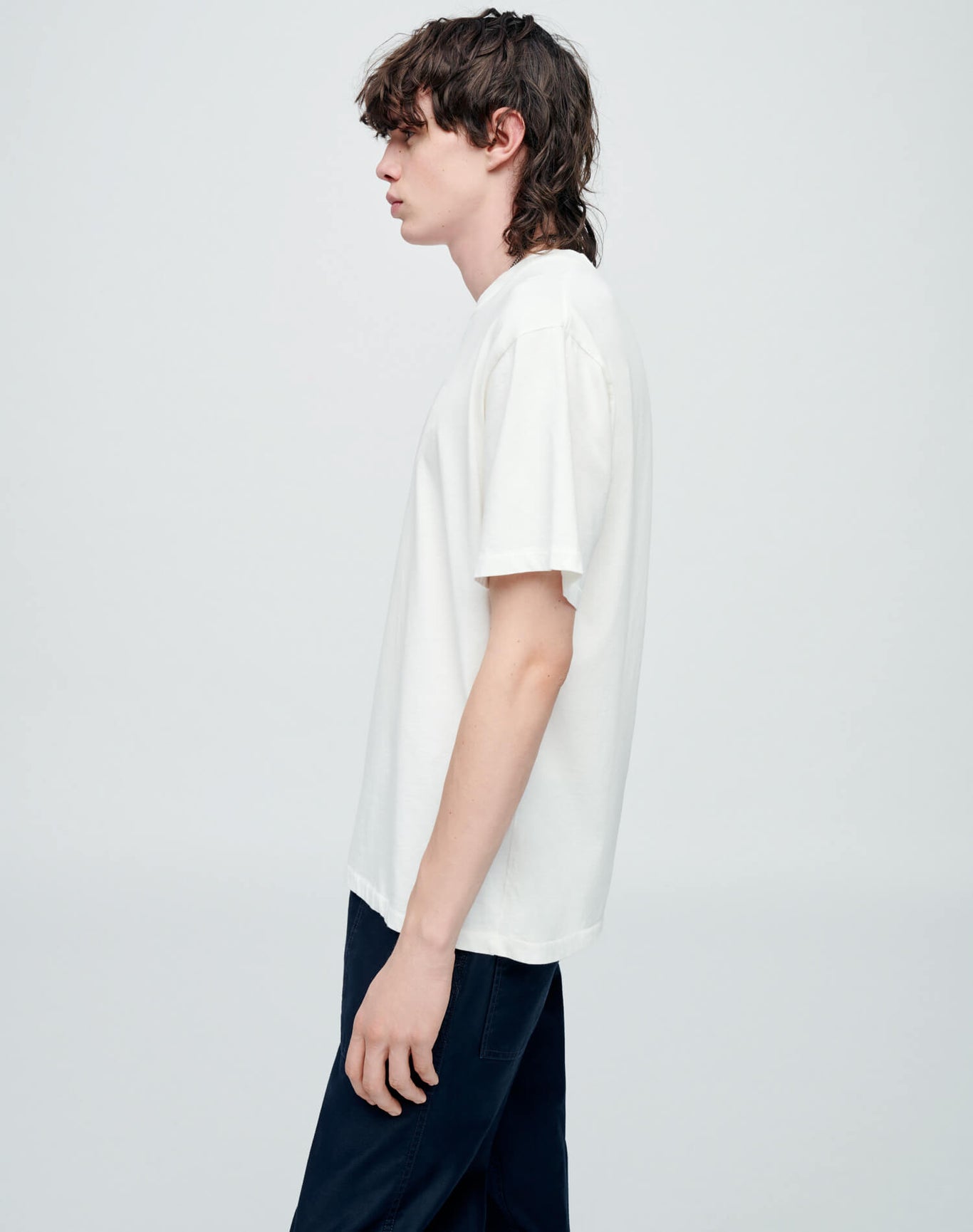 RE/DONE | Men's Loose Tee in Old White