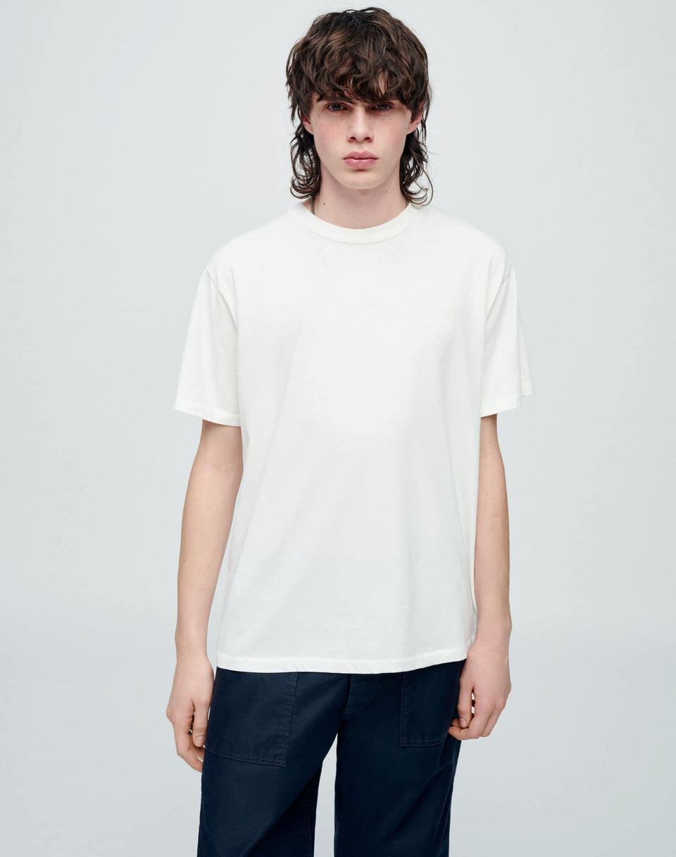 RE/DONE | Men's Loose Tee in Old White